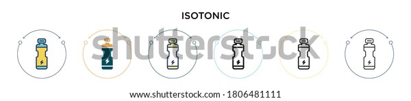 Isotonic Icon Filled Thin Line Outline Stock Vector (Royalty Free ...
