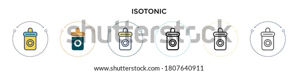 Isotonic Icon Filled Thin Line Outline Stock Vector (Royalty Free ...