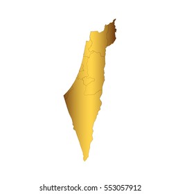 High Detailed Gold Israel Map Vector 스톡 벡터(로열티 프리) 624326426 | Shutterstock