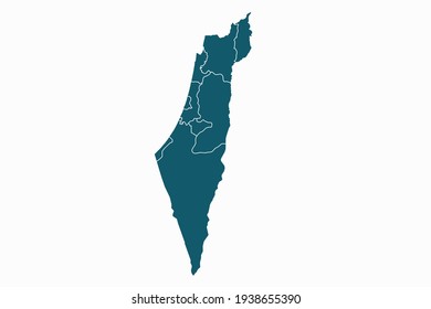Palestine Map Vector Blue Color On Stock Vector (Royalty Free ...