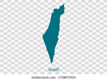 Vektor Stok Israel Map Isolated On Transparent Background (Tanpa ...