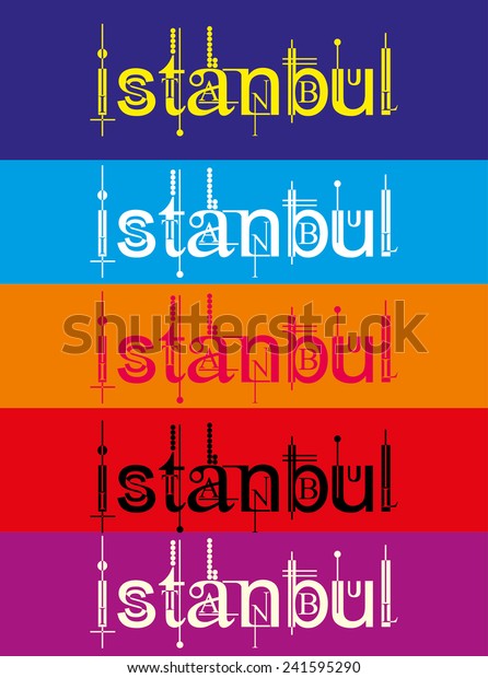 Istanbul City Graphic Design Vector Art Stock Vector (Royalty Free ...