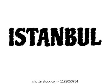 Istanbul Text Design Vector Illustration Stock Vector (Royalty Free ...