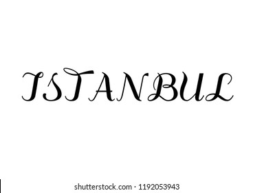 Istanbul Text Design Vector Illustration Stock Vector (Royalty Free ...