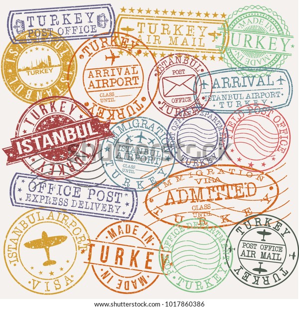 Istanbul Turkey Stamp Vector Art Postal Stock Vector (Royalty Free ...