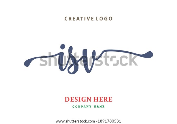 Isv Lettering Logo Simple Easy Understand Stock Vector (Royalty Free ...