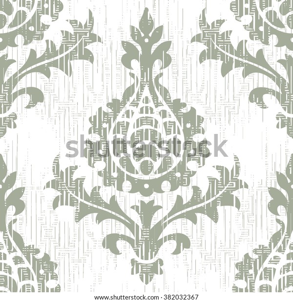 Italian Renaissance Brocade Damask Pattern Seamless 스톡 벡터(로열티 프리) 382032367