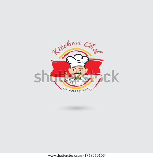 Italian Restaurant Kitchen Logo Design Logotype Stock Vector (Royalty ...