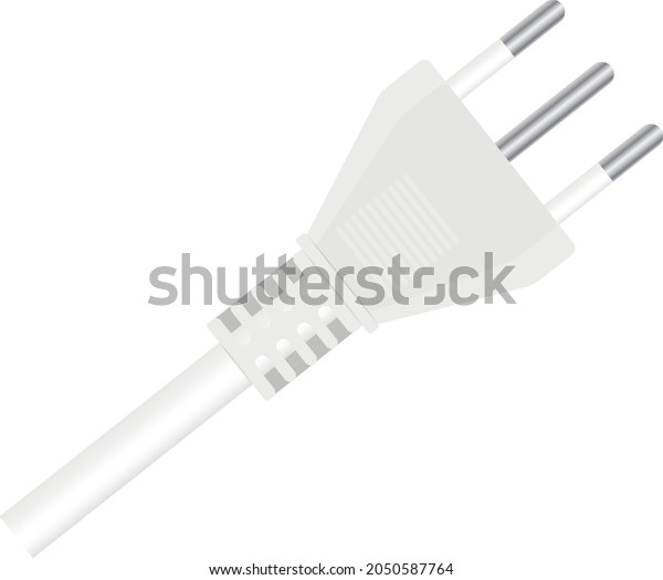 Italian White Type L Electrical Adapter Stock Vector (Royalty Free ...