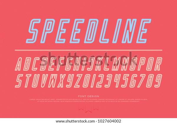 Italic Alphabet Letters Numbers Vector Bold Stock Vector (Royalty Free ...