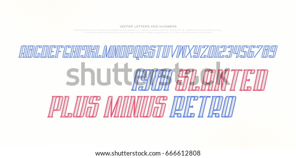 Italic Alphabet Letters Numbers Vector Font Stock Vector (Royalty Free ...