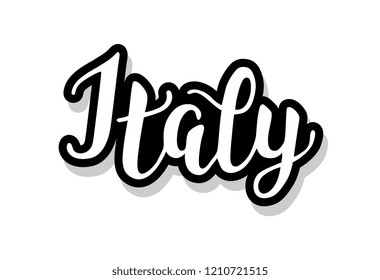 Italy Calligraphy Template Text Your Design Stock Vector (Royalty Free ...