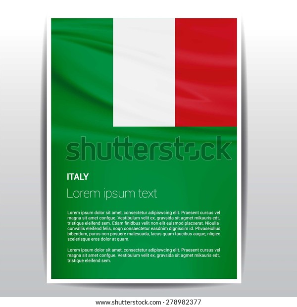 Italy Flag Brochure Vector Flyer Cover Stock Vector (Royalty Free ...