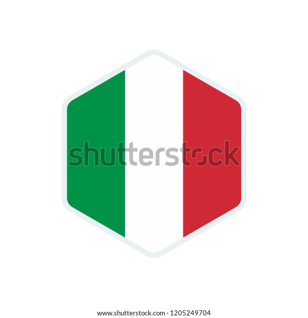 Italy Flag Italy Hexagon Flag Stock Vector (Royalty Free) 1205249704 ...