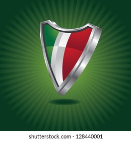 Italy Flag Shield Emblem Eps 8 Stock Vector (Royalty Free) 128440001 ...