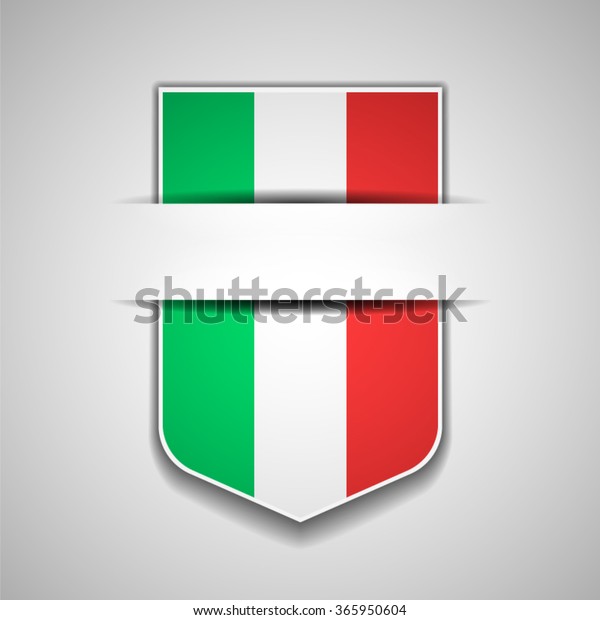 Italy Flag Shield Sign Stock Vector (Royalty Free) 365950604 | Shutterstock