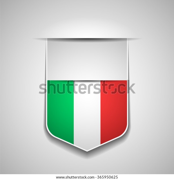 Italy Flag Shield Sign Stock Vector (Royalty Free) 365950625 | Shutterstock