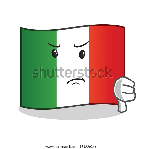 Italy Flag Thumbs Down Angry Cute Stock Vector (Royalty Free ...