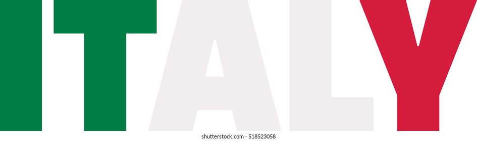 Italy Flag Word Stock Vector (Royalty Free) 518523058 | Shutterstock