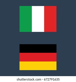 Italy Germany Flags Vector Illustration Sign: เวกเตอร์สต็อก (ปลอดค่า ...