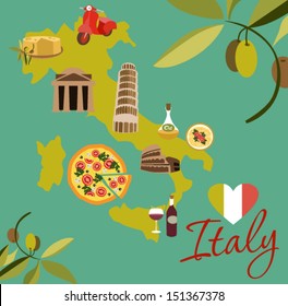 Italy Love Stock Vector (Royalty Free) 151367378 | Shutterstock