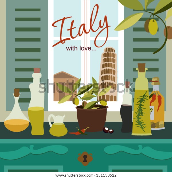 Italy Love Stock Vector (Royalty Free) 151133522