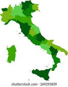 Green Grass Map Italy Stock Illustration 154372079