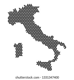 Italy Map Abstract Schematic Black Ones Stock Vector (Royalty Free ...