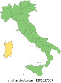 Italy Map Italy High Detailed Stock Vector (Royalty Free) 1291827559 ...