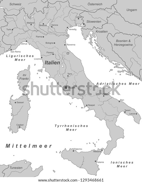 Italy - Map of Italy (high detailed)