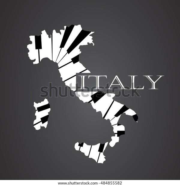 Italy Map Logo Made Piano: เวกเตอร์สต็อก (ปลอดค่าลิขสิทธิ์) 484855582 ...