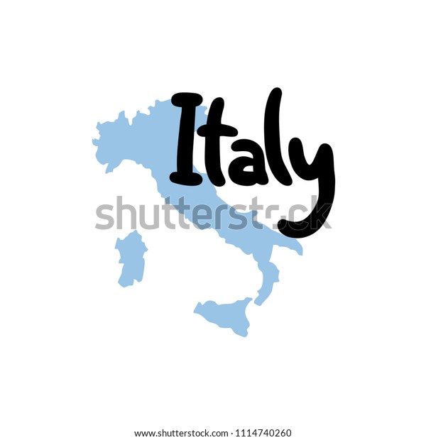Italy Map Symbol Stock Vector (Royalty Free) 1114740260