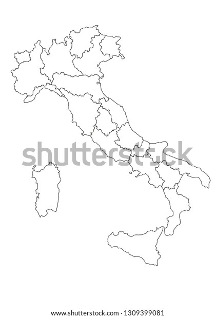 Italy Map Vector Illustration Country Maps 库存矢量图（免版税）1309399081 ...