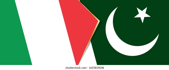 Italy Pakistan Flags Two Vector Flags Stock Vector (Royalty Free ...