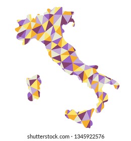 Italy Polygonal Map Background Low Poly Stock Vector (Royalty Free ...