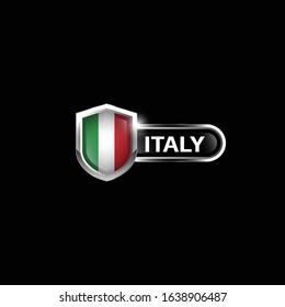 Italy Protect Shield Vector Illustrationmetallic Shield Stock Vector ...