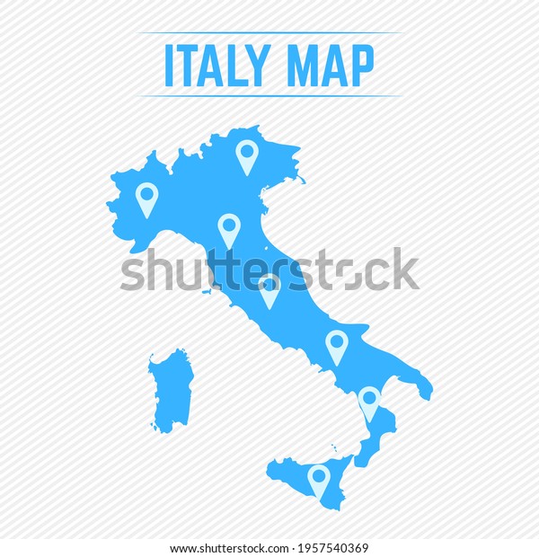 Italy Simple Map Map Icons Stock Vector (Royalty Free) 1957540369 ...