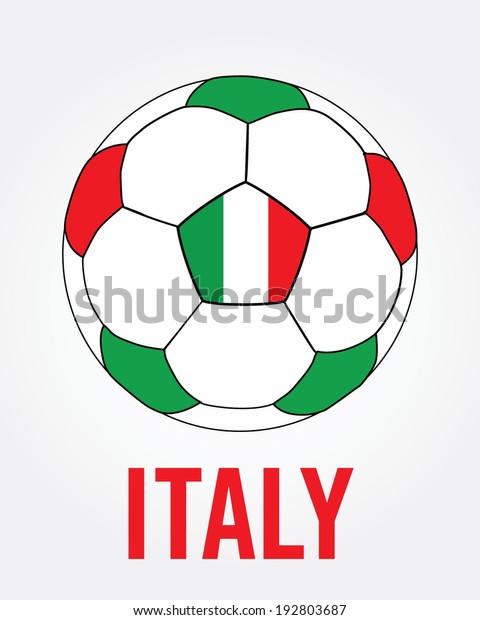 Italy Soccer Ball Icon Vector: vector de stock (libre de regalías ...