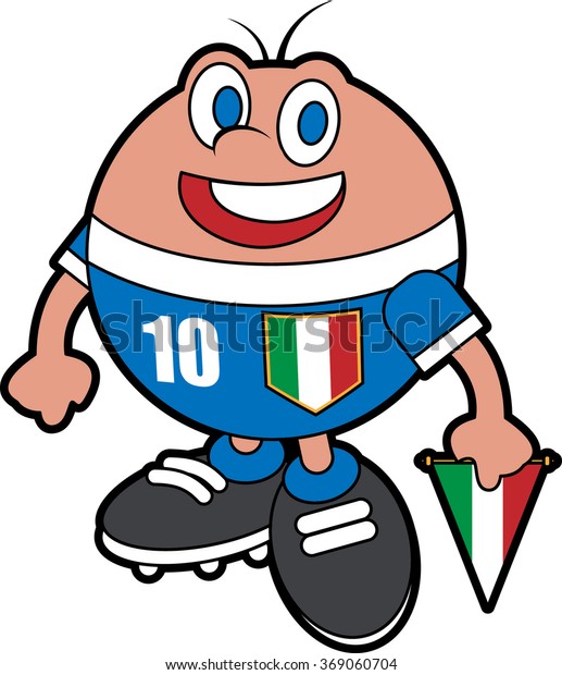Italy Soccer Mascot Stock Vector (Royalty Free) 369060704