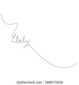 Italy Word Hand Drawing Vector Illustration Stock Vector (Royalty Free ...