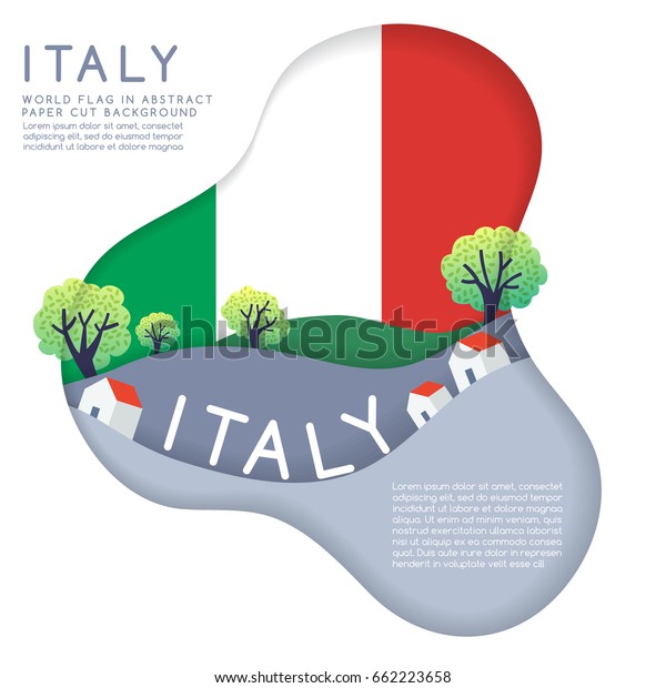 Italy World Flag Paper Cut Shapes Stock Vector (Royalty Free) 662223658 ...