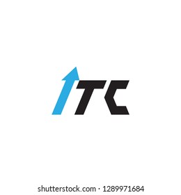 Itc Letter Arrow Logo Design: vector de stock (libre de regalías ...