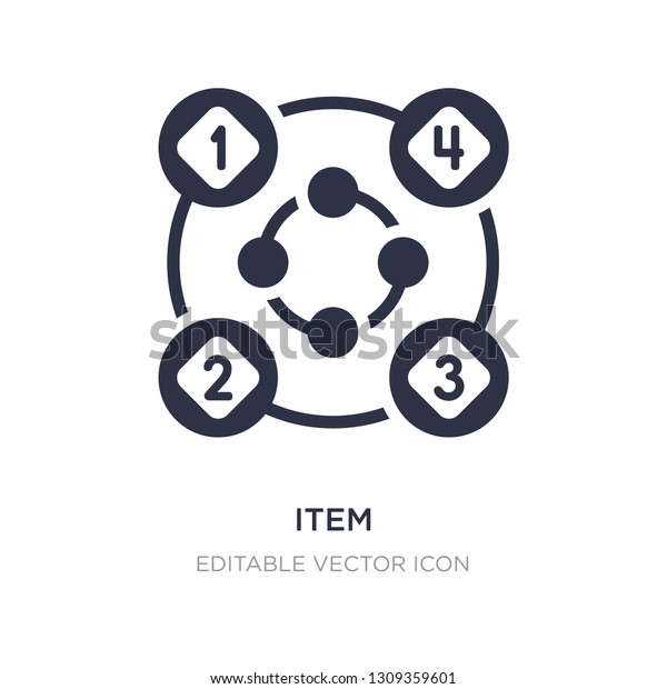 Item Interconnections Icon On White Background Stock Vector (Royalty ...