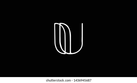 Iu Logo Design Template Vector Illustration Stock Vector (Royalty Free ...