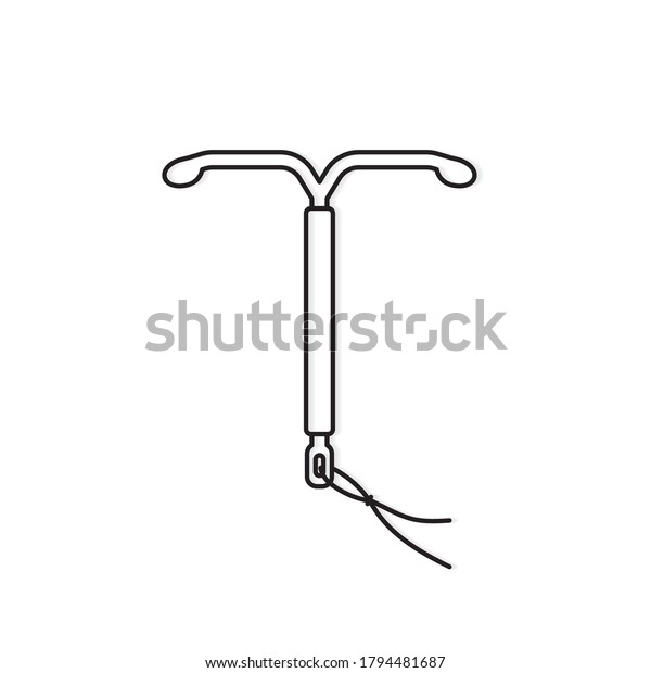 Iud Intrauterine Device Icon Vector Illustration Stock Vector (Royalty ...