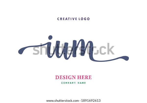 Ium Lettering Logo Simple Easy Understand Stock Vector (Royalty Free ...