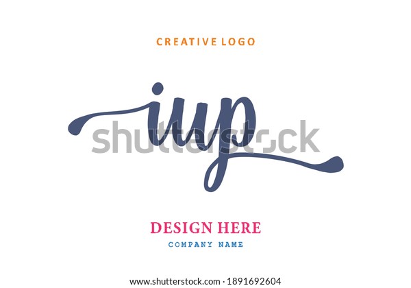 Iup Lettering Logo Simple Easy Understand Stock Vector (Royalty Free ...