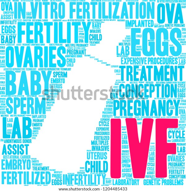 Ivf Word Cloud On White Background Stock Vector (Royalty Free ...