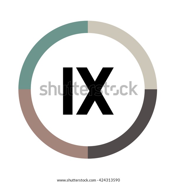 Ix Letters Four Colors Abstract Background Stock Vector (Royalty Free ...