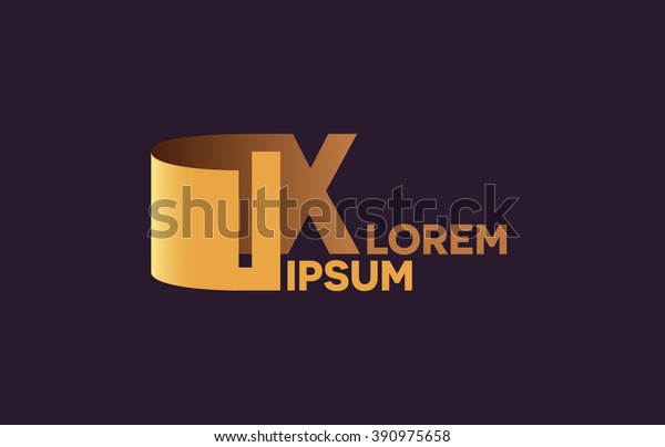 Ix Letters Logo X Letters Logo: vector de stock (libre de regalías ...